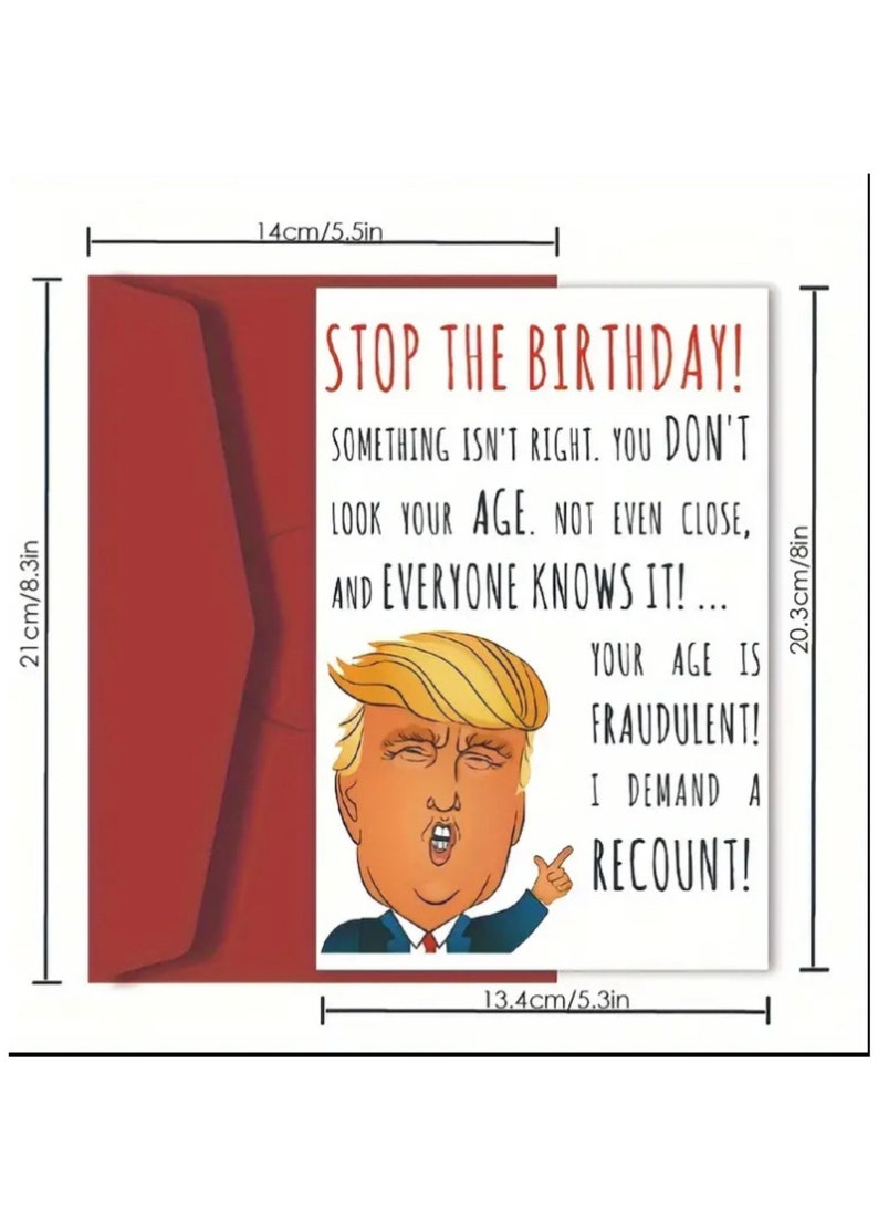 Hilarious Trump Birthday Card Gifts for Boyfriend Girlfriend, Funny Donald Trump Birthday Cards ...