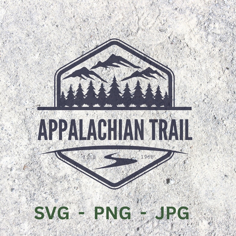 Appalachian Trail Digital File for Cricut or Silhouette, SVG, PNG, JPG ...