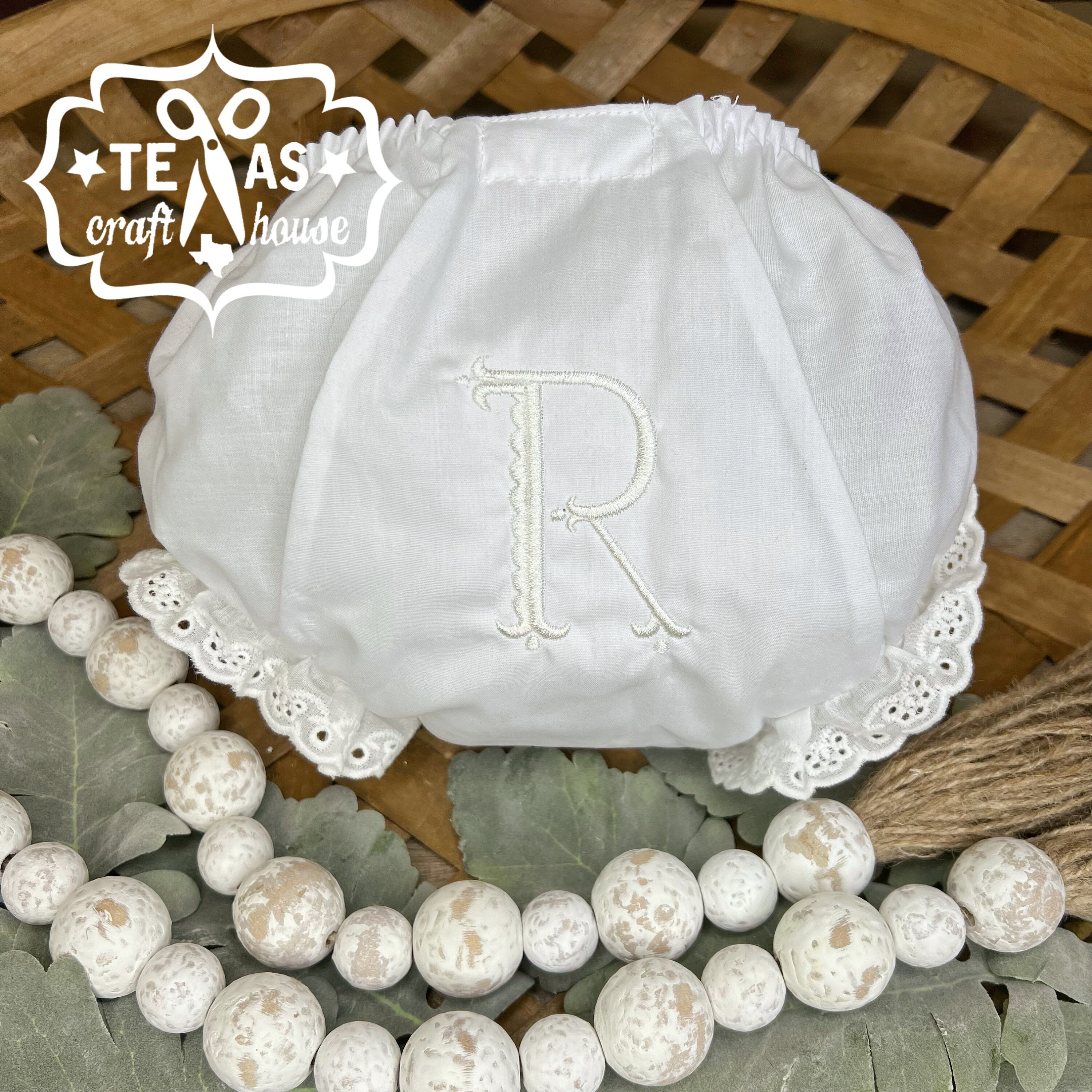 Monogrammed Bloomers - Lace Diaper Cover - Lace Bummies - Personalized ...