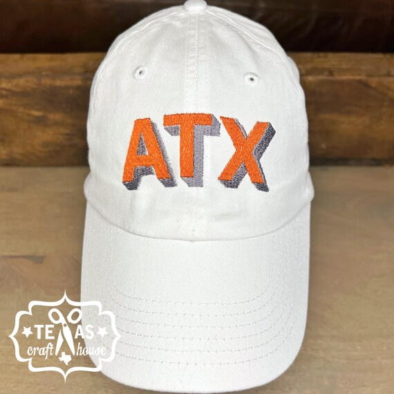ATX Baseball Hat ATX Two Tone Block Font Baseball Hat | Etsy