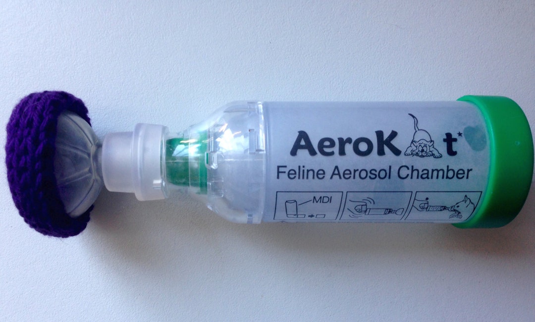 Large Aerokat Feline Asthma Inhaler KNIT COVER: Purple - Etsy