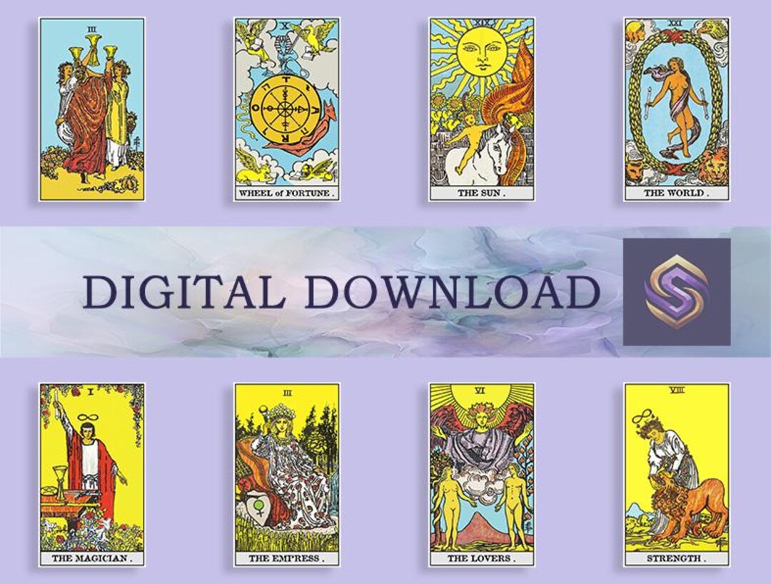 Rider Waite Smith Tarot High-res Images | 78 Card Deck + Backs Bundle ...