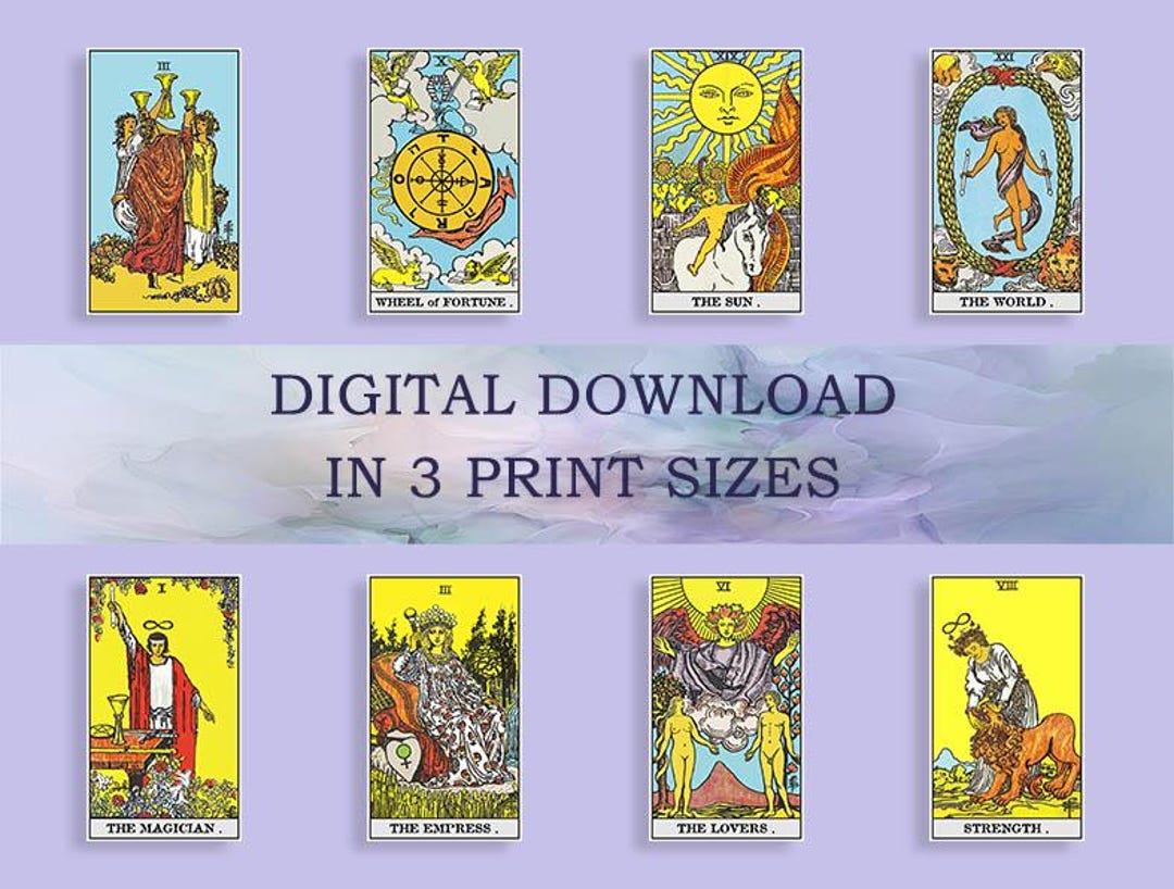 Rider-waite-smith Tarot Deck: High-res 78 Card Images (3 Sizes Digital ...