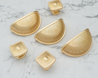 Vintage Style Dresser Pulls Shell Iron Drawer Handles Pulls - Etsy