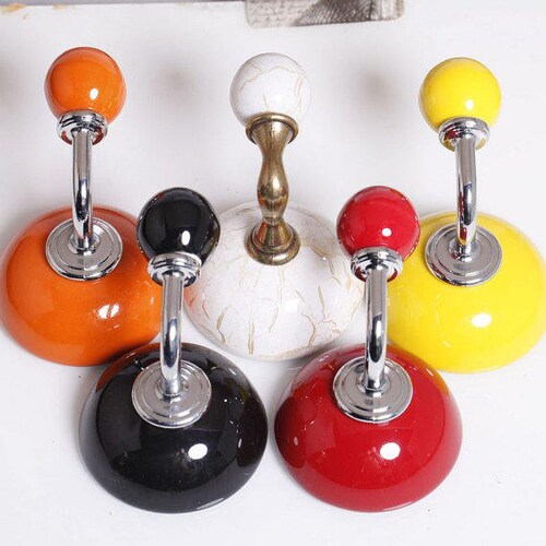 Colorful Hooks Decorative Hooks /coat Hangers Wall Hooks Metal - Etsy