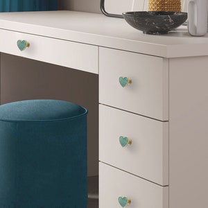 Colorful Heart Knobs for Dresser Brass Drawer Knobs Pulls Kitchen Knobs Gold Knobs Pulls Gift ...