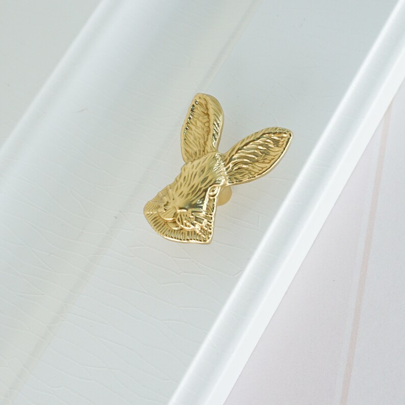 Brass Rabbit Knobs Gold Knobs Decor Bunny Dresser Knobs Pulls - Etsy