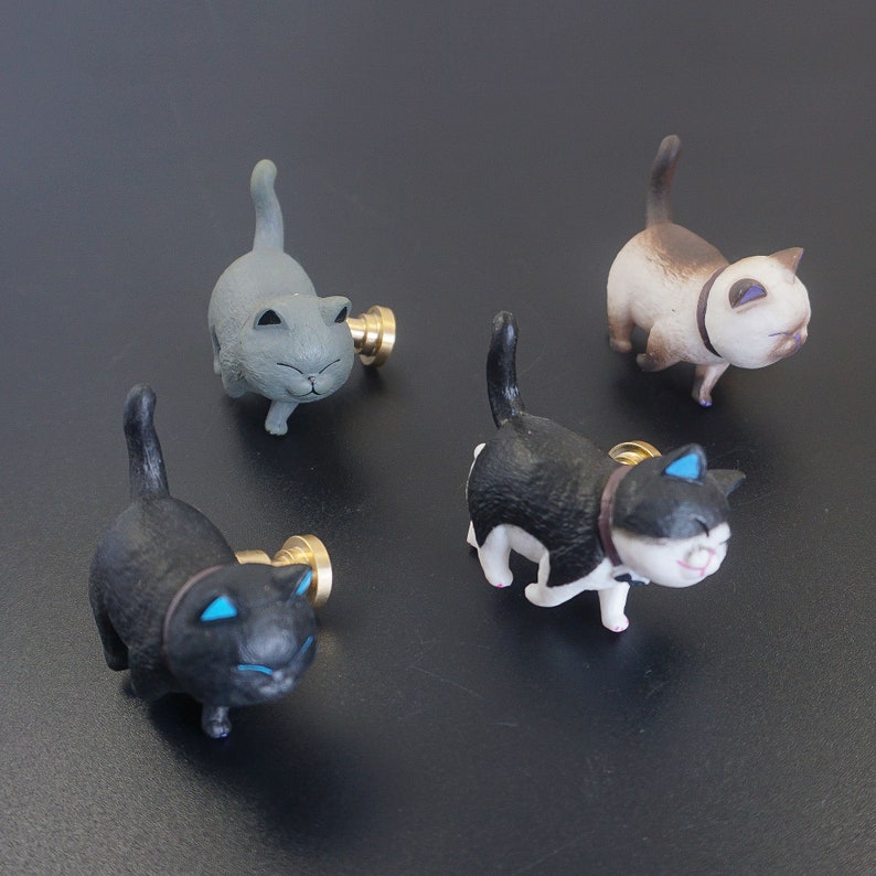 Resin Cat Drawer Knobs Wardrobe Knob Pull Cute Animal Knobs | Etsy