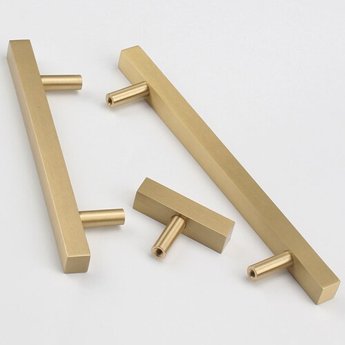 Square Brass Handmade Antique Drawer Knobs Pulls | Etsy