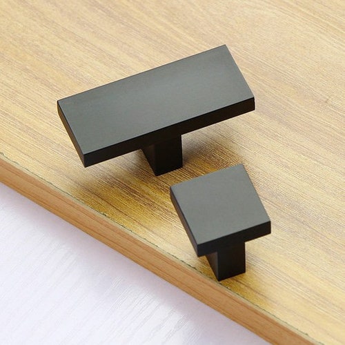 Black Brass Modern Round Circle Cabinet Drawer Handles Pulls - Etsy