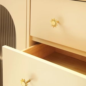 Gold Sunshine Dresser Knobs Brass Kitchen Door Knobs Handles Gift Unique Cabinet Knobs Pulls Sun ...
