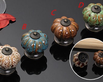 1pcs Pumpkin Knobs Ceramic Knobs Dresser Knob Drawer / Cabinet - Etsy