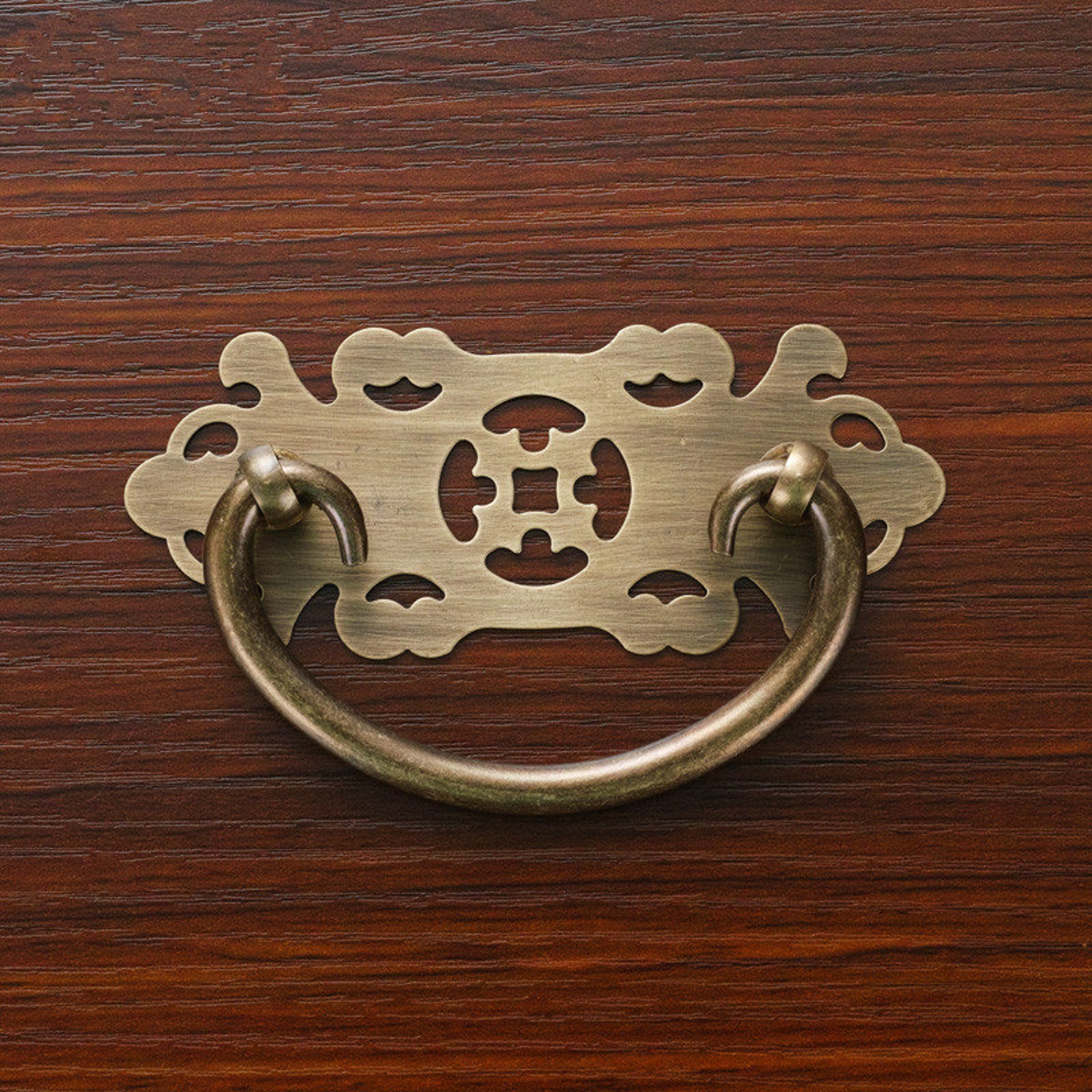 2.36chinese Style Drawer Pull Handle Antique Bronze - Etsy