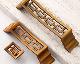 Pair of Chinese Style Antique Symmetry Pulls Knobs/drawer - Etsy