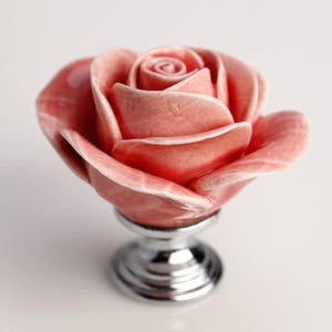 Dresser Knobs Ceramic Rose Flower Knobs Drawer Knobs Pulls - Etsy