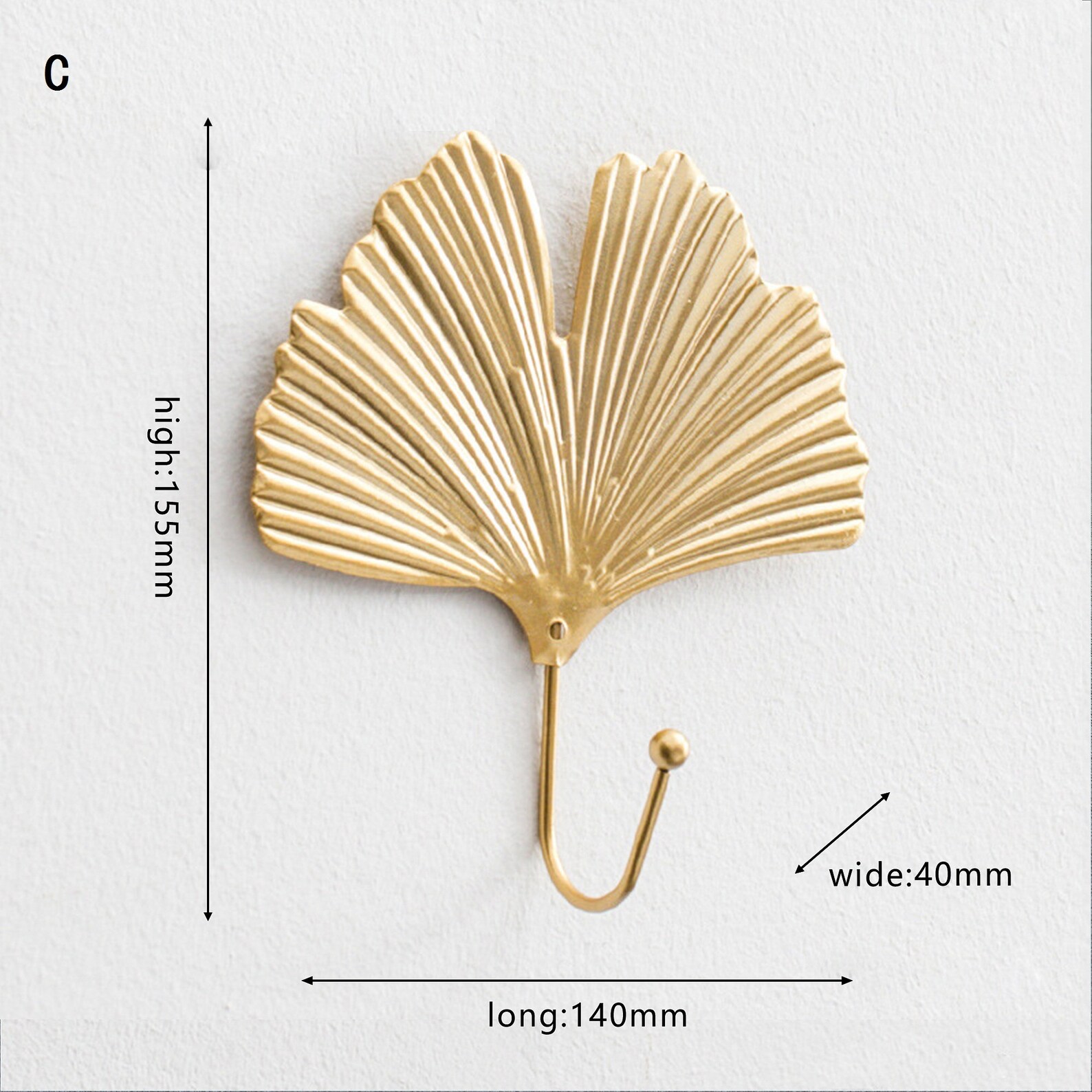 Nordic Gold Leaf Hooks Creativity Wall Hooks European Coat | Etsy UK