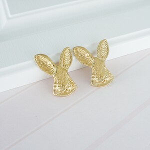 Brass Rabbit Knobs Gold Knobs Decor Bunny Dresser Knobs Pulls - Etsy