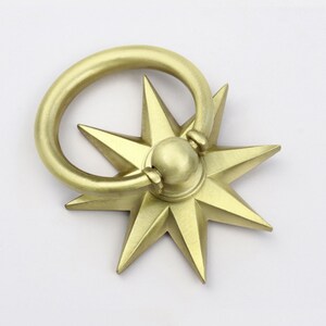 Brass Drop Ring Pull Decorative Cabinet Pulls Gold Cupboard - Etsy