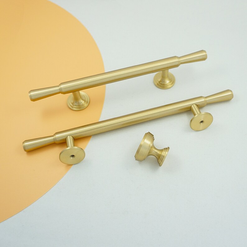3.78 5modern Solid Brass Pulls Handles Gold - Etsy