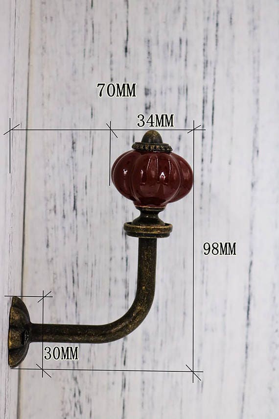 Decorative Hooks Vintage Wall Hooks Coat Hangers Hook Ceramic - Etsy