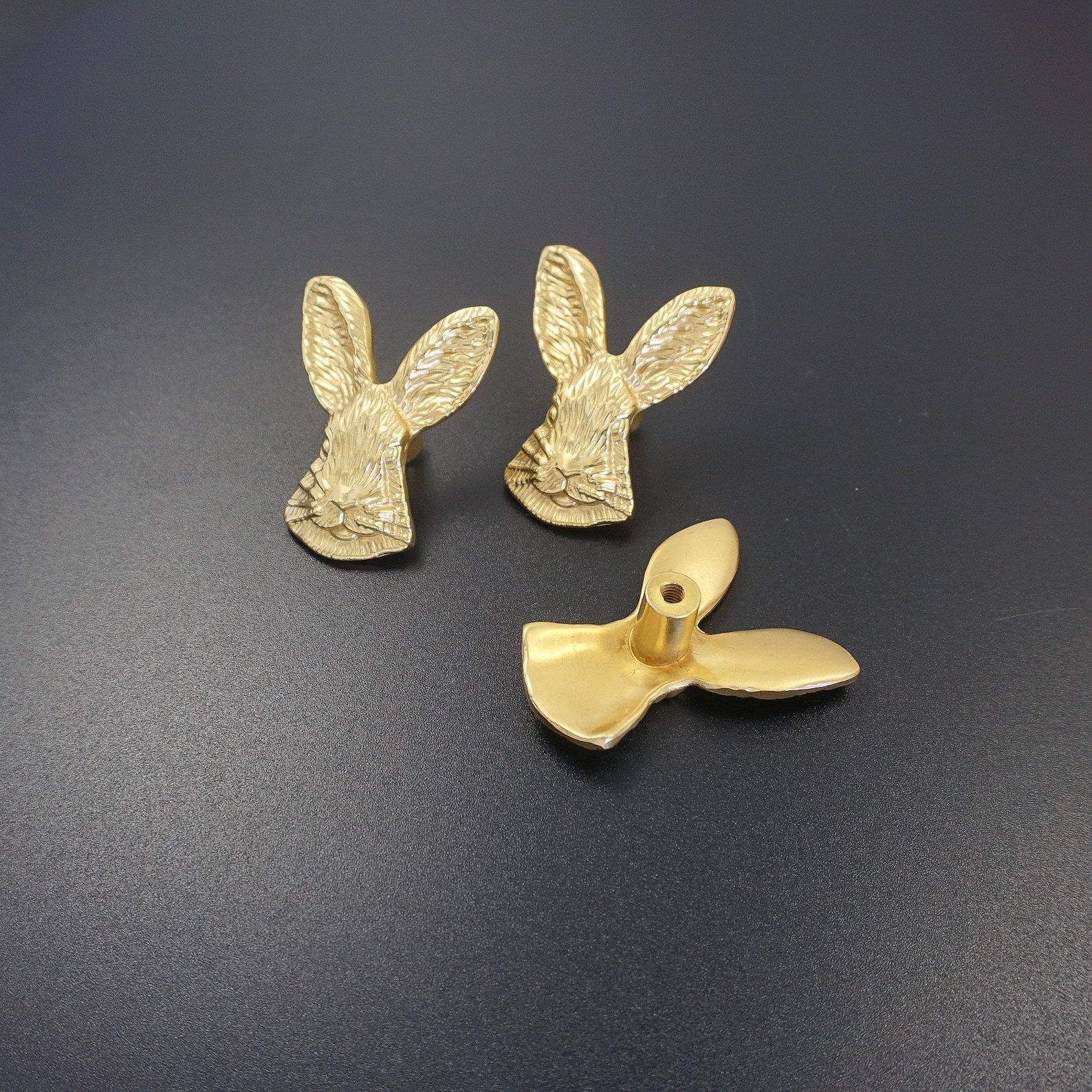 Brass Rabbit Knobs Gold Knobs Decor Bunny Dresser Knobs Pulls - Etsy