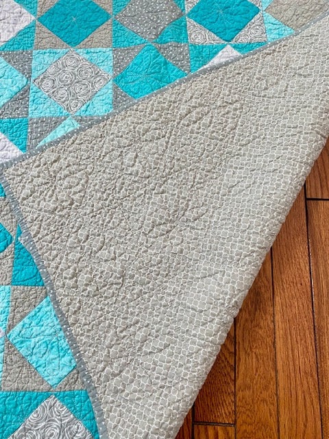 Blue, Teal, Turquoise Baby Blanket, Baby Quilt, Lap Quilt, Wheelchair ...