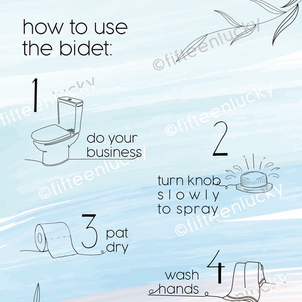 Bidet Bathroom Sign - Etsy