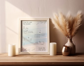 Bidet Sign How to Use - Etsy