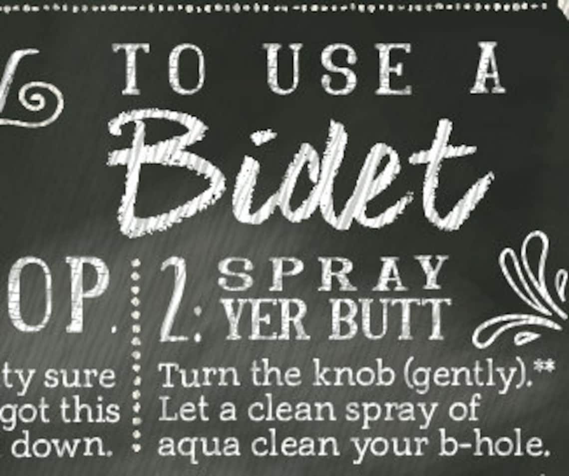 Bidet Sign How to Use - Etsy