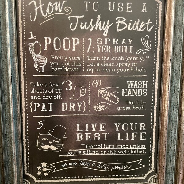 Bidet Bathroom Sign - Etsy