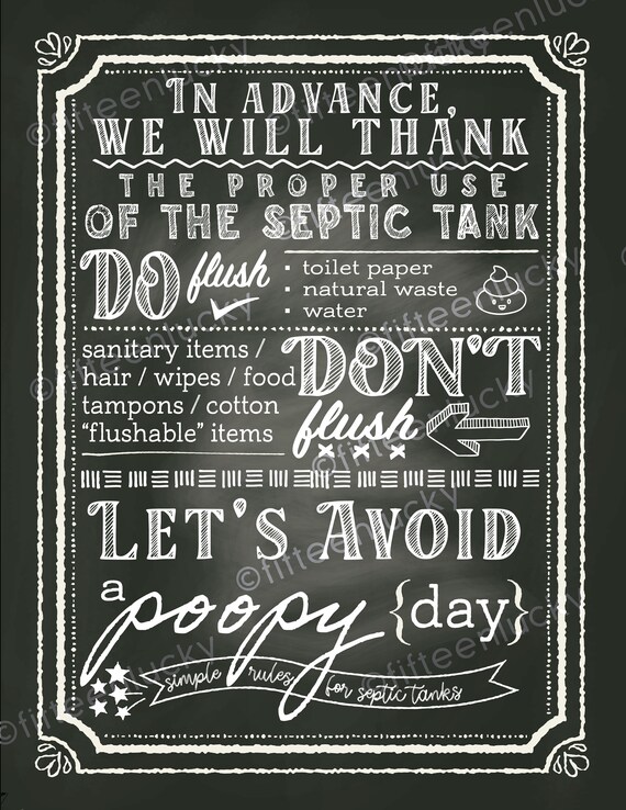Septic Tank Bathroom Sign - Etsy