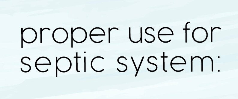 Septic Tank Sign - How to Use - Minimalist Lines - Etsy