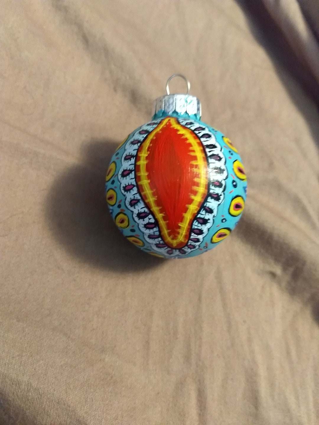 Mini Hand Painted African Print Ornament - Etsy