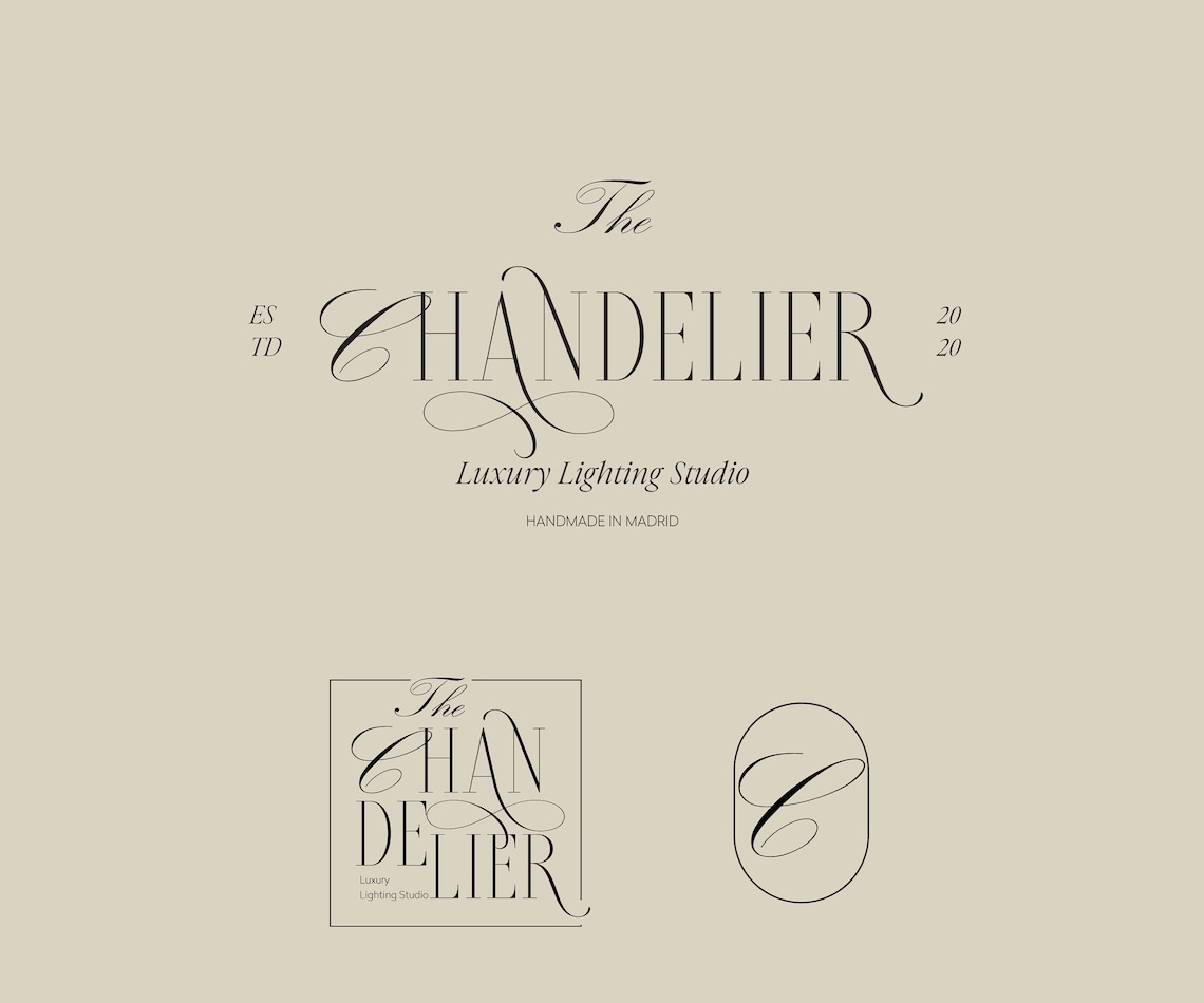 Elegant Logotype Script Cursive Logo Design Luxury Wedding - Etsy