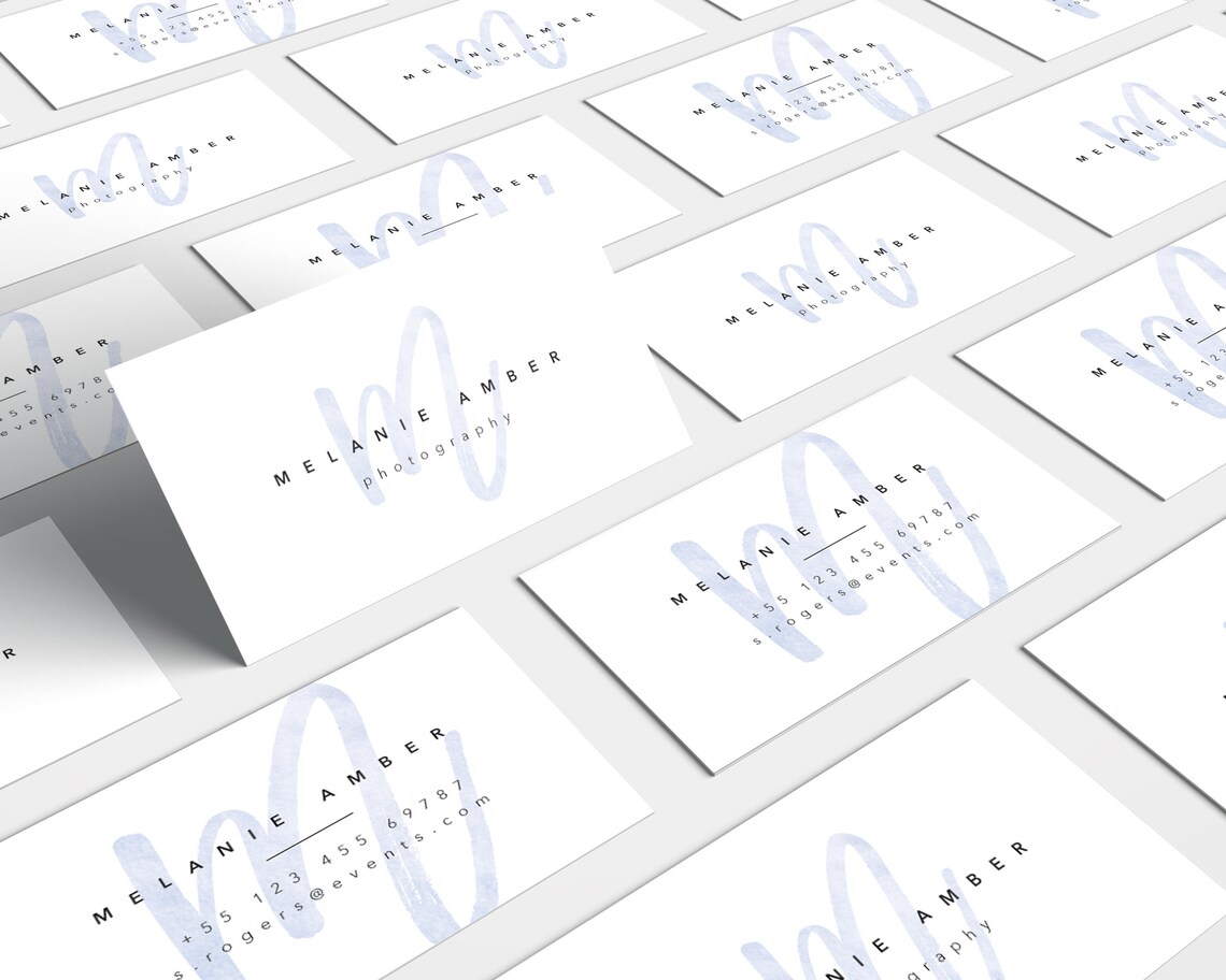 Editable Business Card Watermark Photography Business Card | Etsy