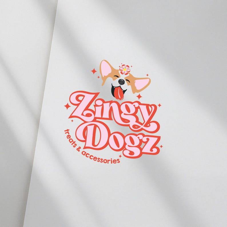 Retro Dog Business Branding Kit: Logo, Submarks, Social Icons, Business ...