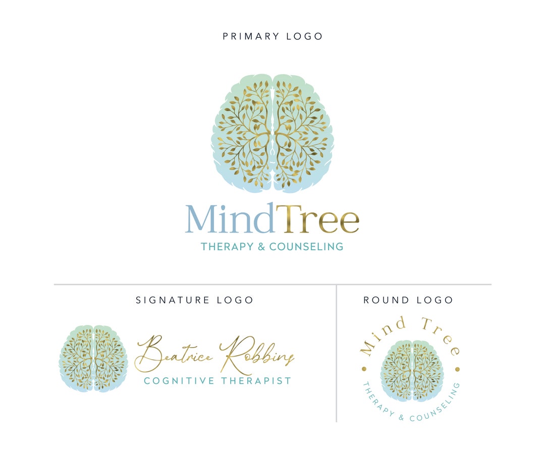 Brain Counseling Therapy Psychology Logo, Brain Tree Logo, Life Coach ...