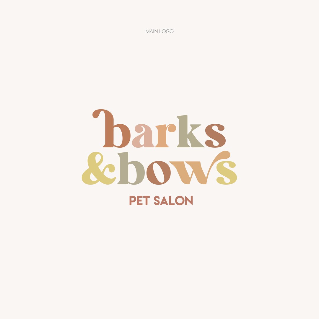 Pet Salon Logo Design: Custom Dog Business Branding Kit - Etsy