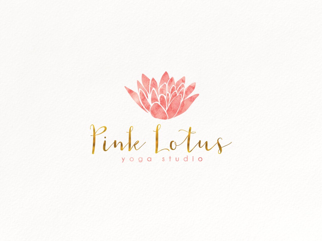 Watercolor Lotus Logo Design: Yoga Studio Branding (digital Download ...