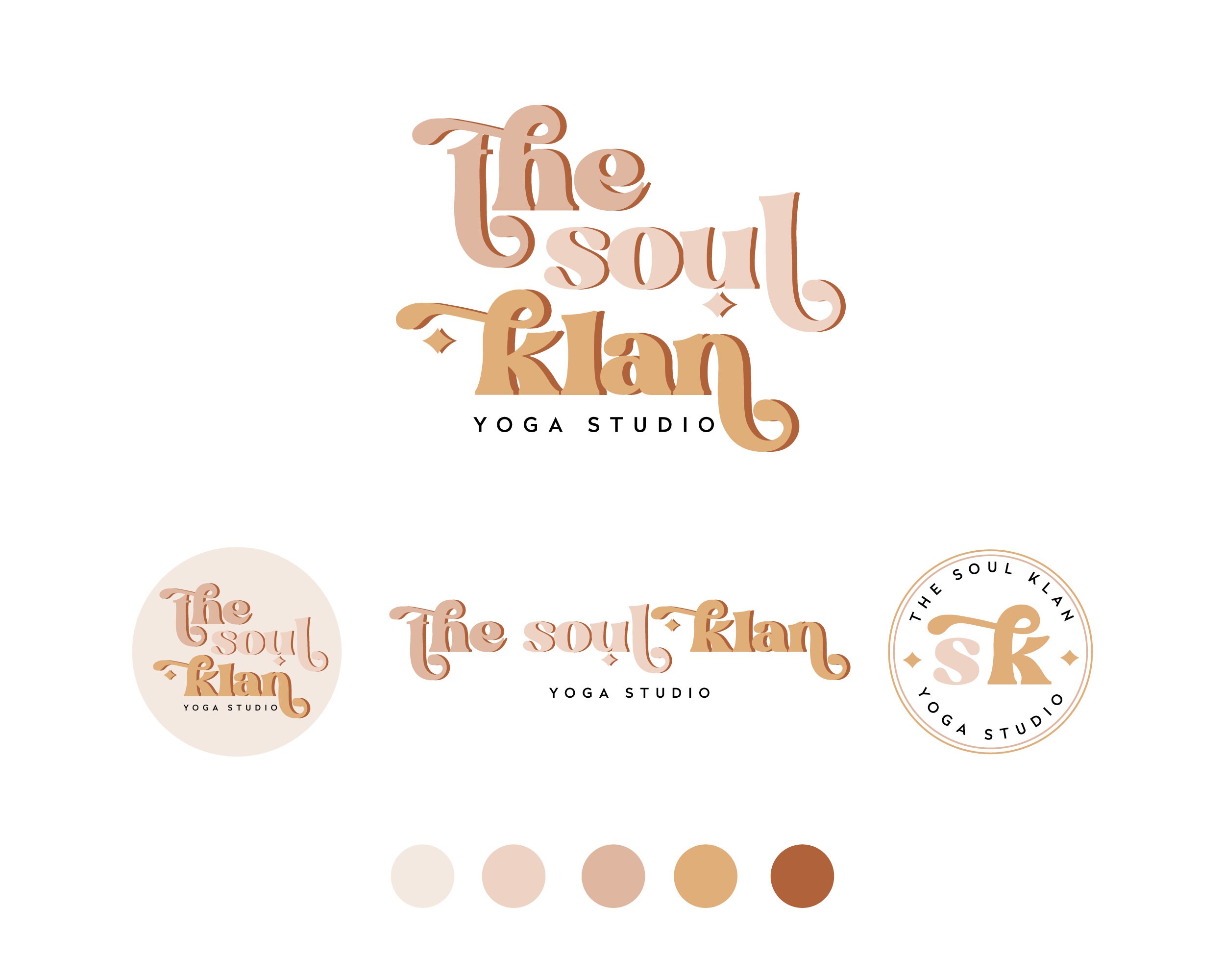 Boho Retro Logo Retro Funky Logo Kit 70's Logo Design | Etsy