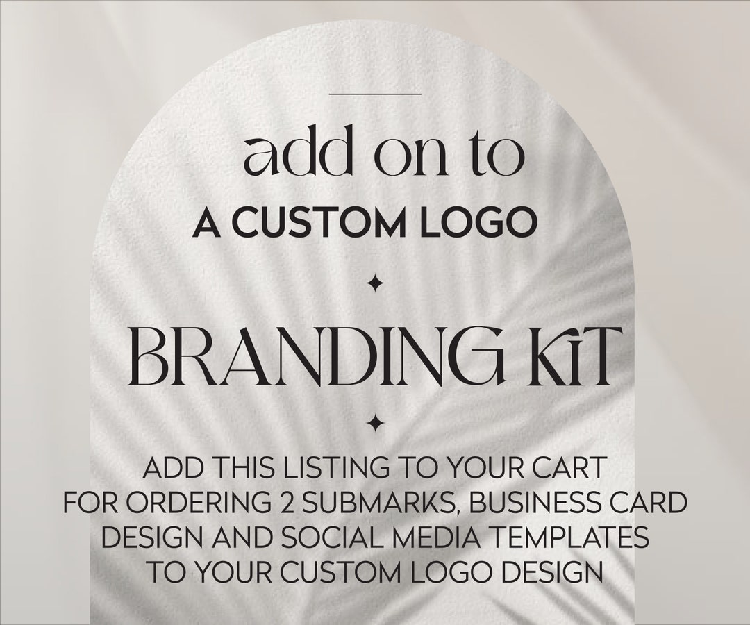 Branding Kit Add on to A Custom Logo Design Submarks - Etsy