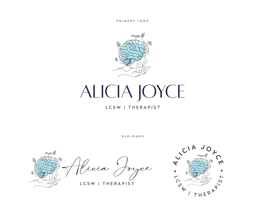 LCSW Therapy Logo Brain Counseling Speech Therapy Logo - Etsy