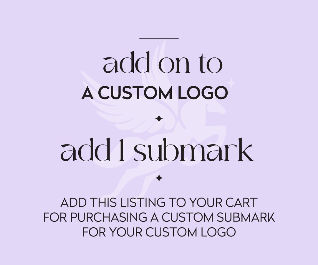 Add 1 Matching Submark to Your Custom Logo - Etsy