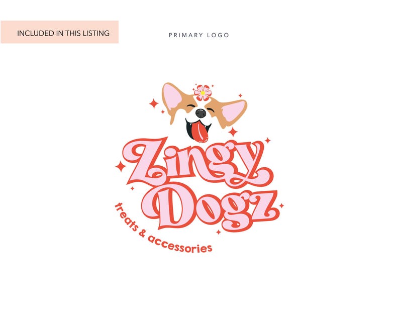 Retro Dog Business Branding Kit: Logo, Submarks, Social Icons, Business ...