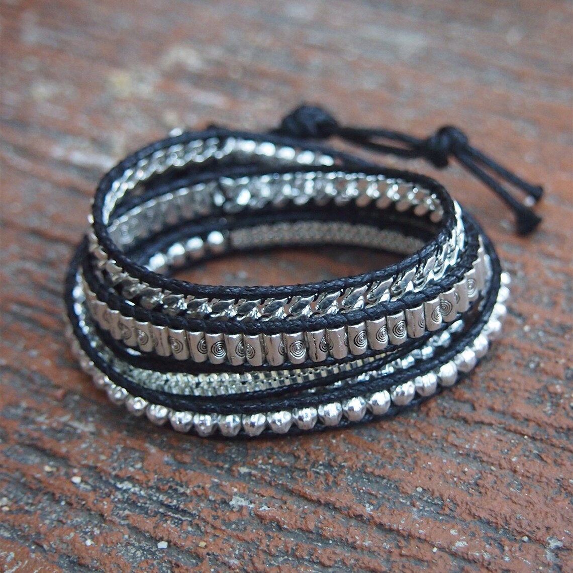 Heavy Metal Wrap Bracelet Boho Bracelet Bohemian Bracelet - Etsy Canada