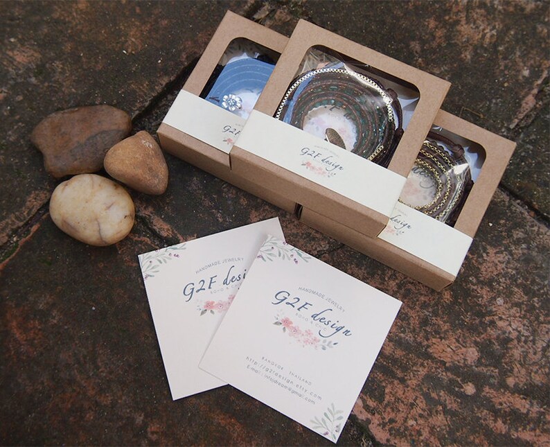 Tiny Single Wrap Bracelet on Brown Cotton Cord L Layer - Etsy