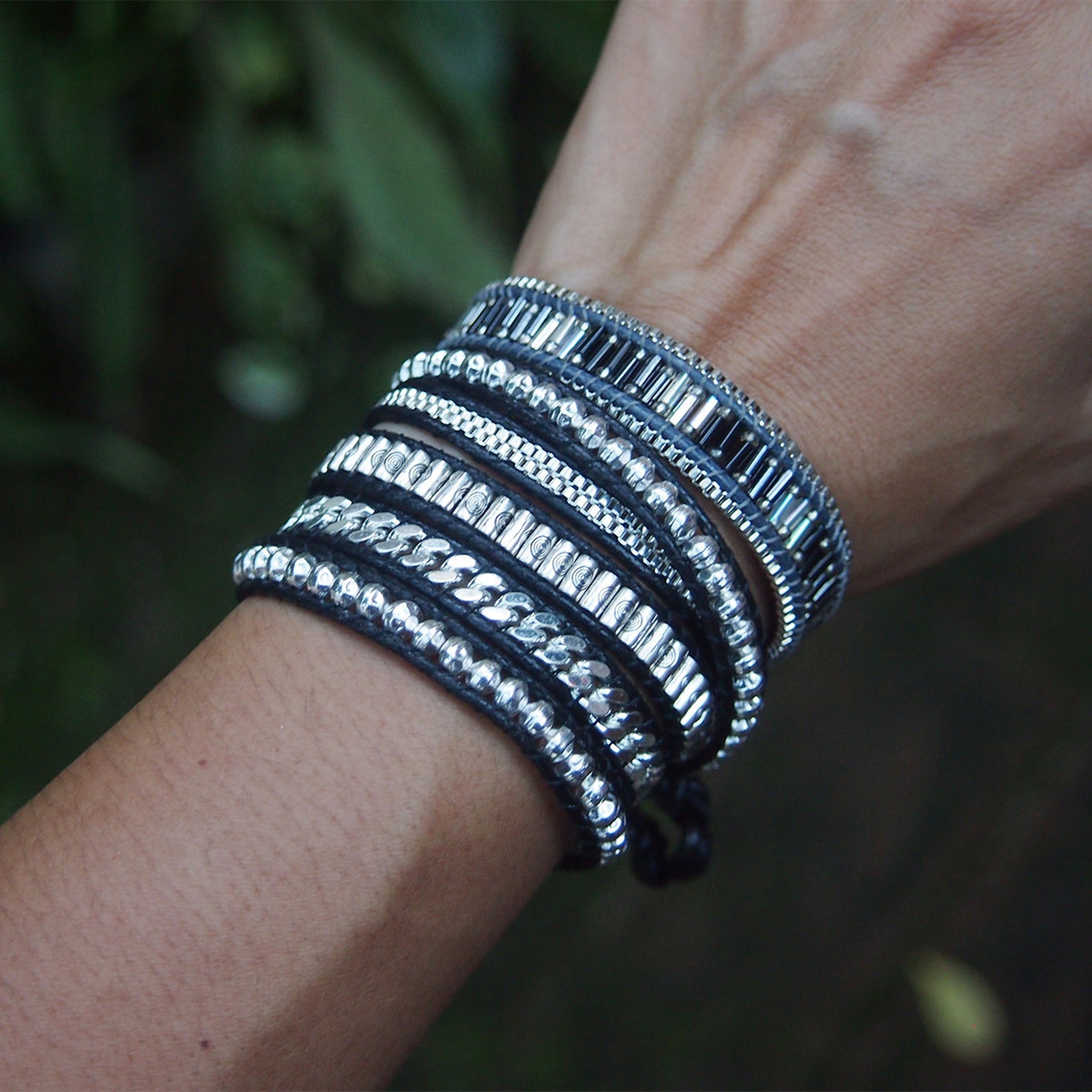 Heavy Metal Wrap bracelet Boho bracelet Bohemian bracelet | Etsy