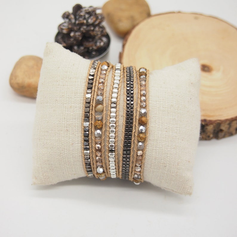 Jasper Mix Multi Strand Bracelet Stackable Bracelet Boho - Etsy