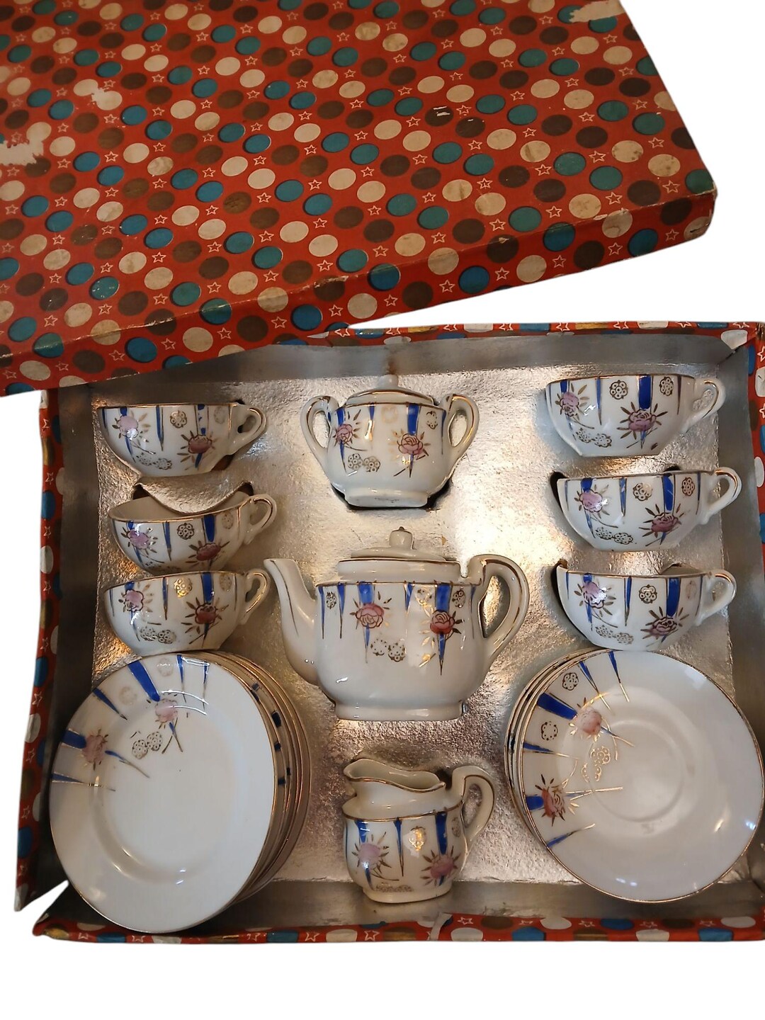 Childs Bone China Tea Set Vintage 1950s Litte Hostess Complete No ...
