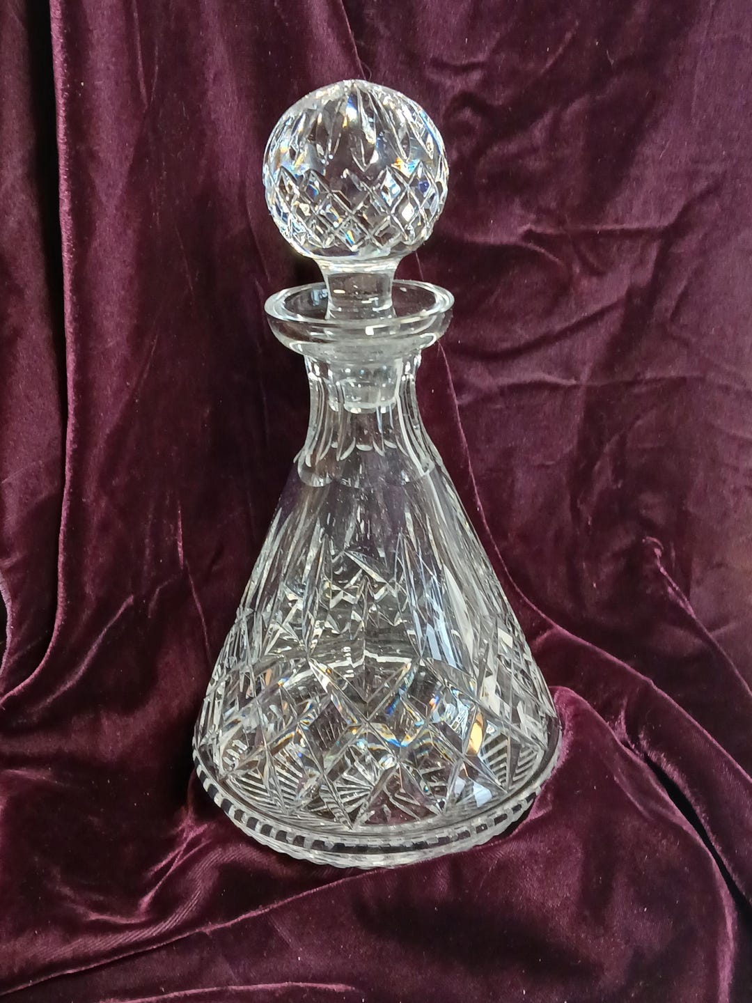 Vintage WATERFORD Lismore Roly Poly Crystal Decanter & Stopper - Etsy